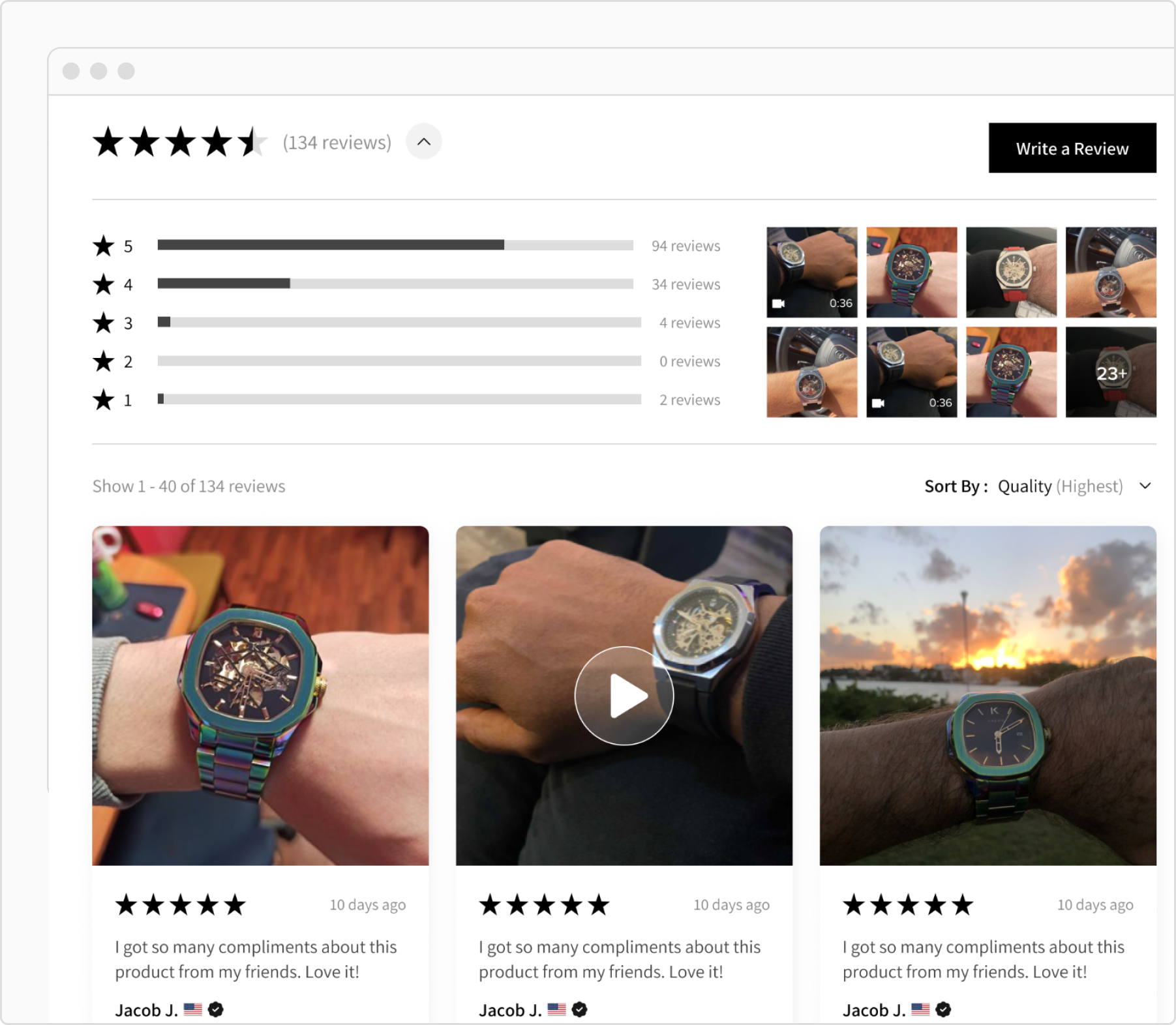 New, Beautiful Reviews Experience For Customers